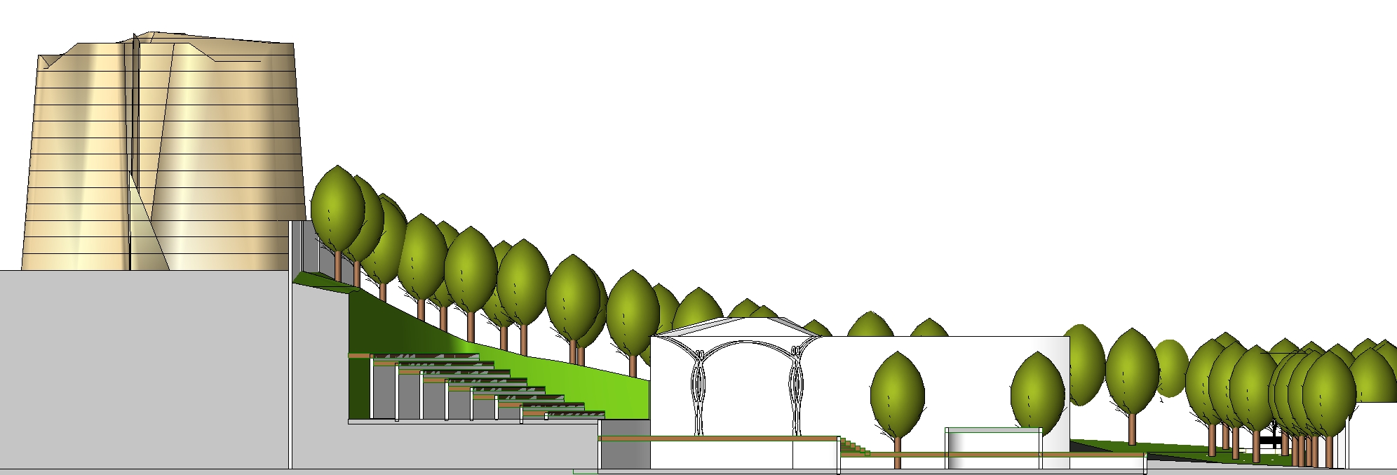 SECTION-THRU-PLAZA-AXIS – Varsha and Pradeep Architects